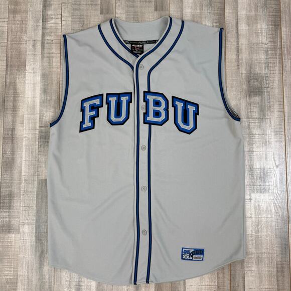 FUBU | Shirts | Vintage Fubu Sports 5 Sleeveless Jersey Mens Xl Gray ...